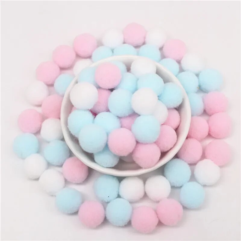 Пушистые помпоны Miss Anne 8-30 мм 131625, 10mm 20g 280pcs
