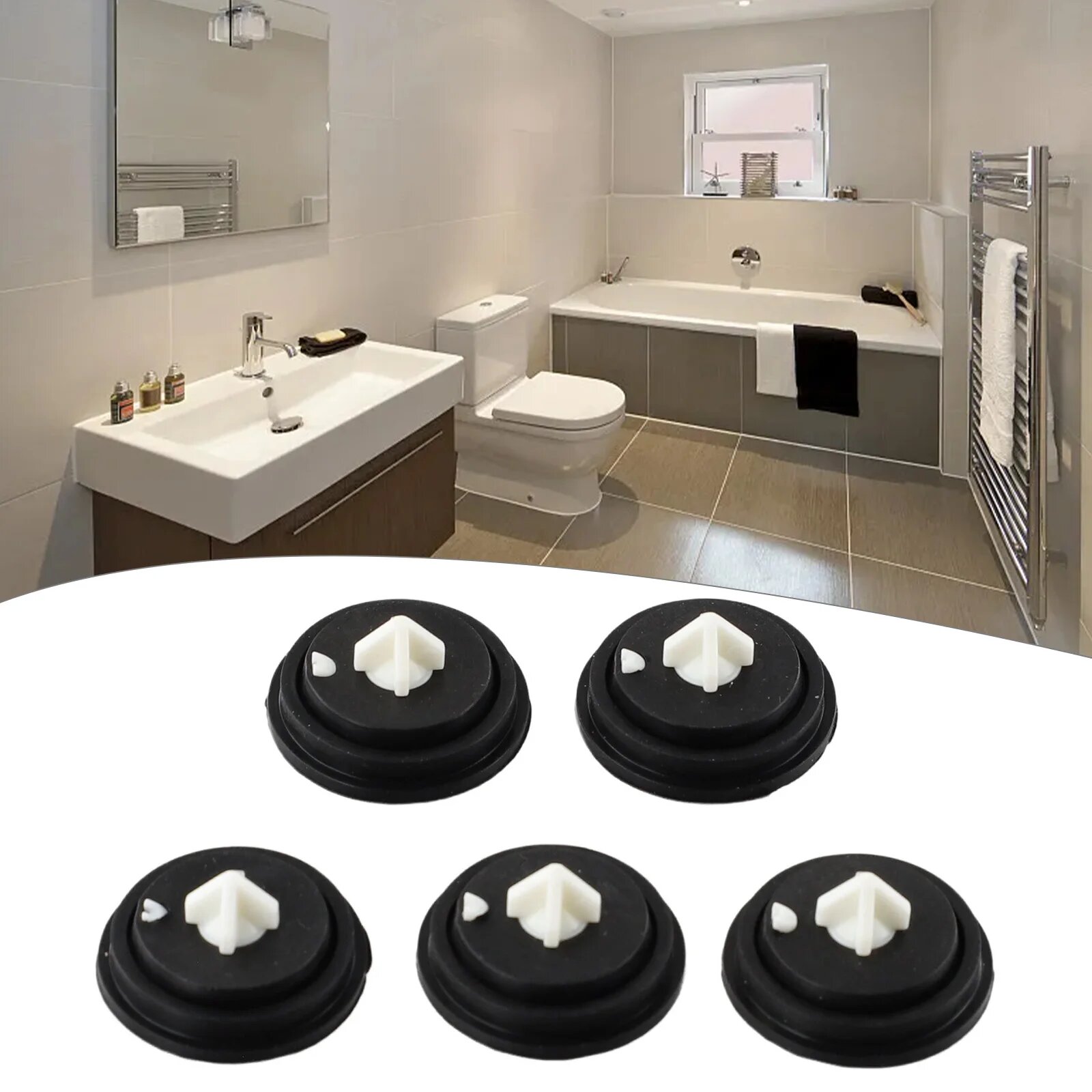 5 шт, прокладка наполнительного клапана, резиновая диафрагма для впуска унитаза, мембрана поплавкового клапана, подходит для наполнительных клапанов для унитаза, шариковый клапан, бачок, шайба