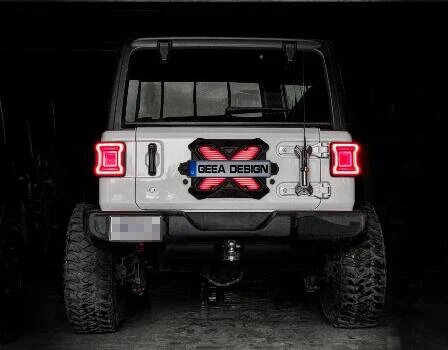 Украшение задней двери, уплотнительная пластина задней двери из АБС-пластика со светодиодным JL