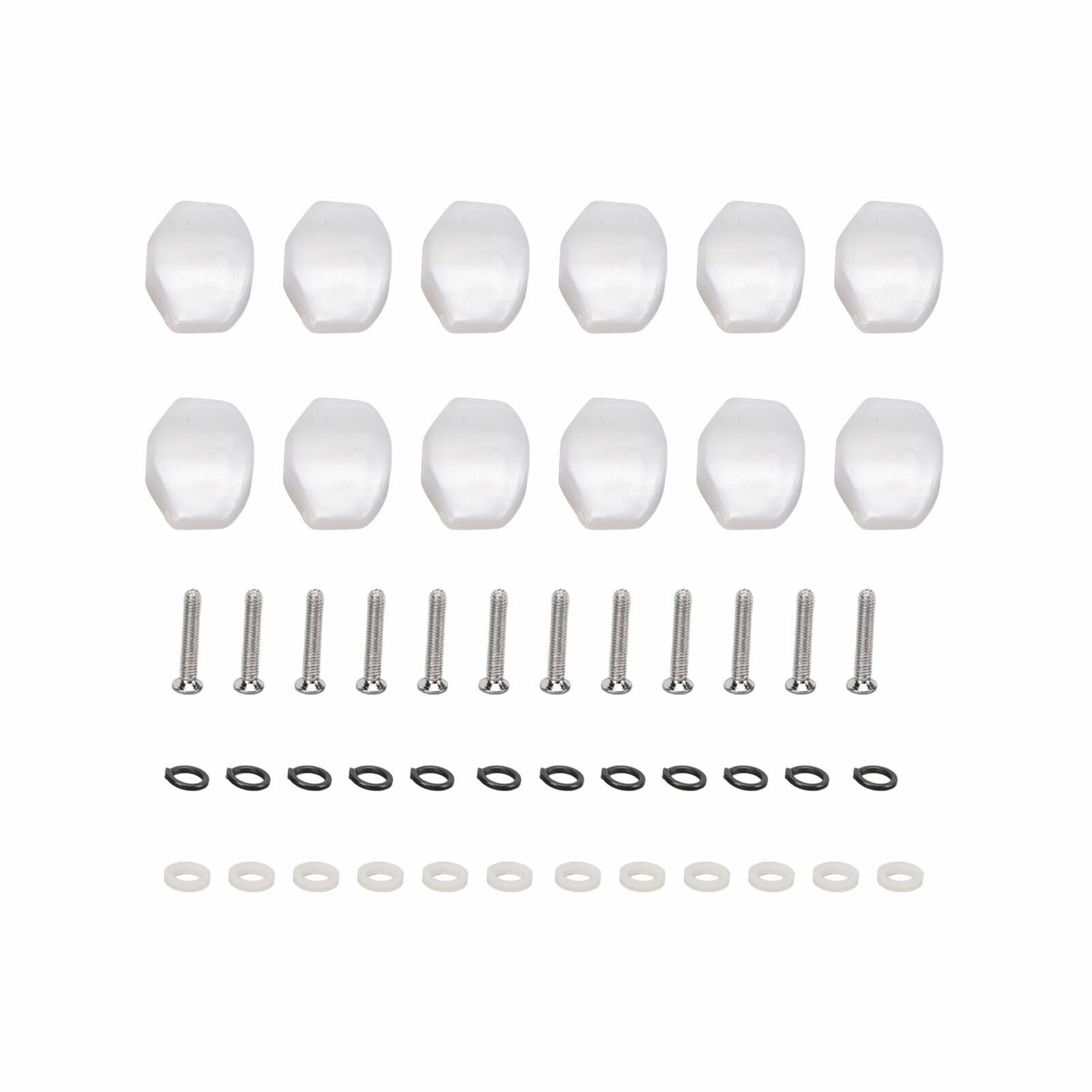12 шт. пластиковые регуляторы струн для гитары, белые, с гладкой поверхностью, для электрогитар и классических гитар