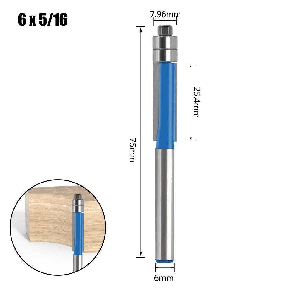 Карбидная фреза 6 мм для дерева 6x5-16