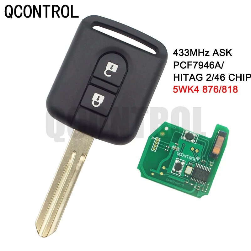 Пульт дистанционного управления QCONTROL для автомобиля NISSAN Cabstar F24M Micra K12 Complete key