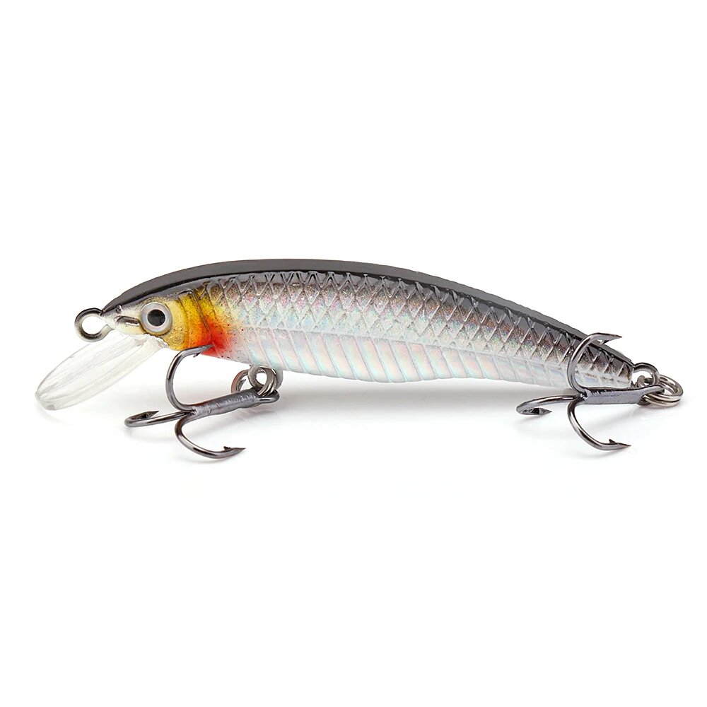 TREHOOK Черные воблеры 5см/7см/9см Серый, 7cm 6.7g, COLOR H