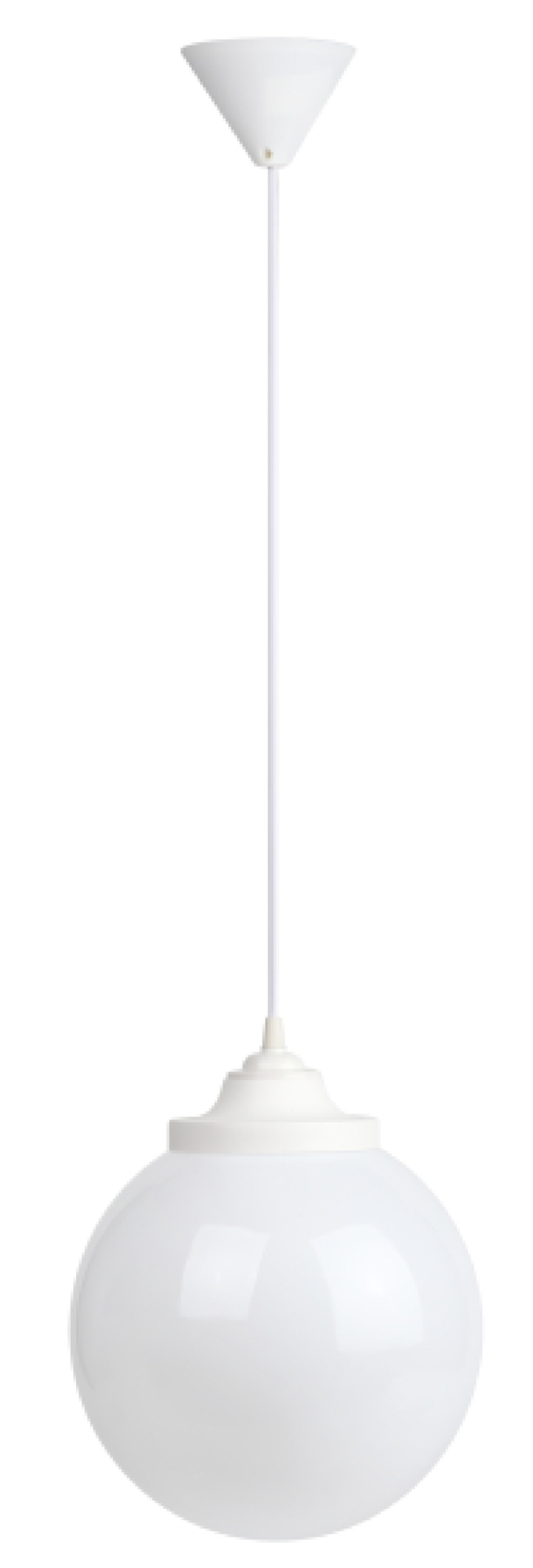 Светильник потолочный ЭРА НСБ 01-60-251 светодиодный шар опаловый подвесной на шнуре мощностью 60Вт, холодный белый, E27 IP44, размером 250х1260мм / освещение
