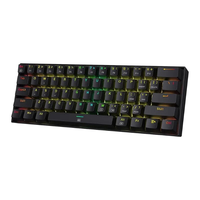 Redragon K630 Dragonborn 60% проводная механическая клавиатура Коричневый переключатель, черный