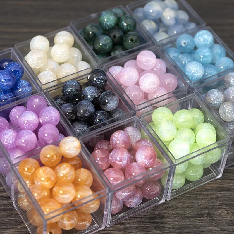 Бусины Quniejieyu звездочки смола 8 мм 10 мм 8mm (30pcs), Mixed in Random