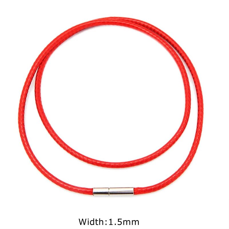 Красный шнур для ожерелья 45см, RD 1.5mm