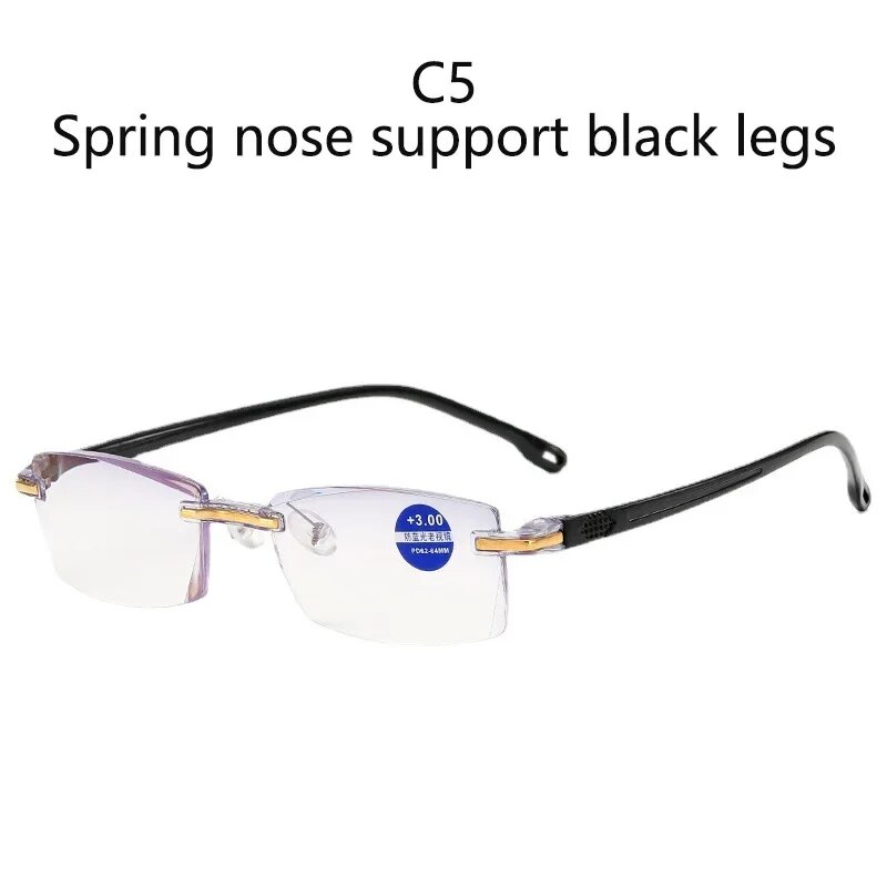 NINJONA очки для чтения без оправы C5, +350