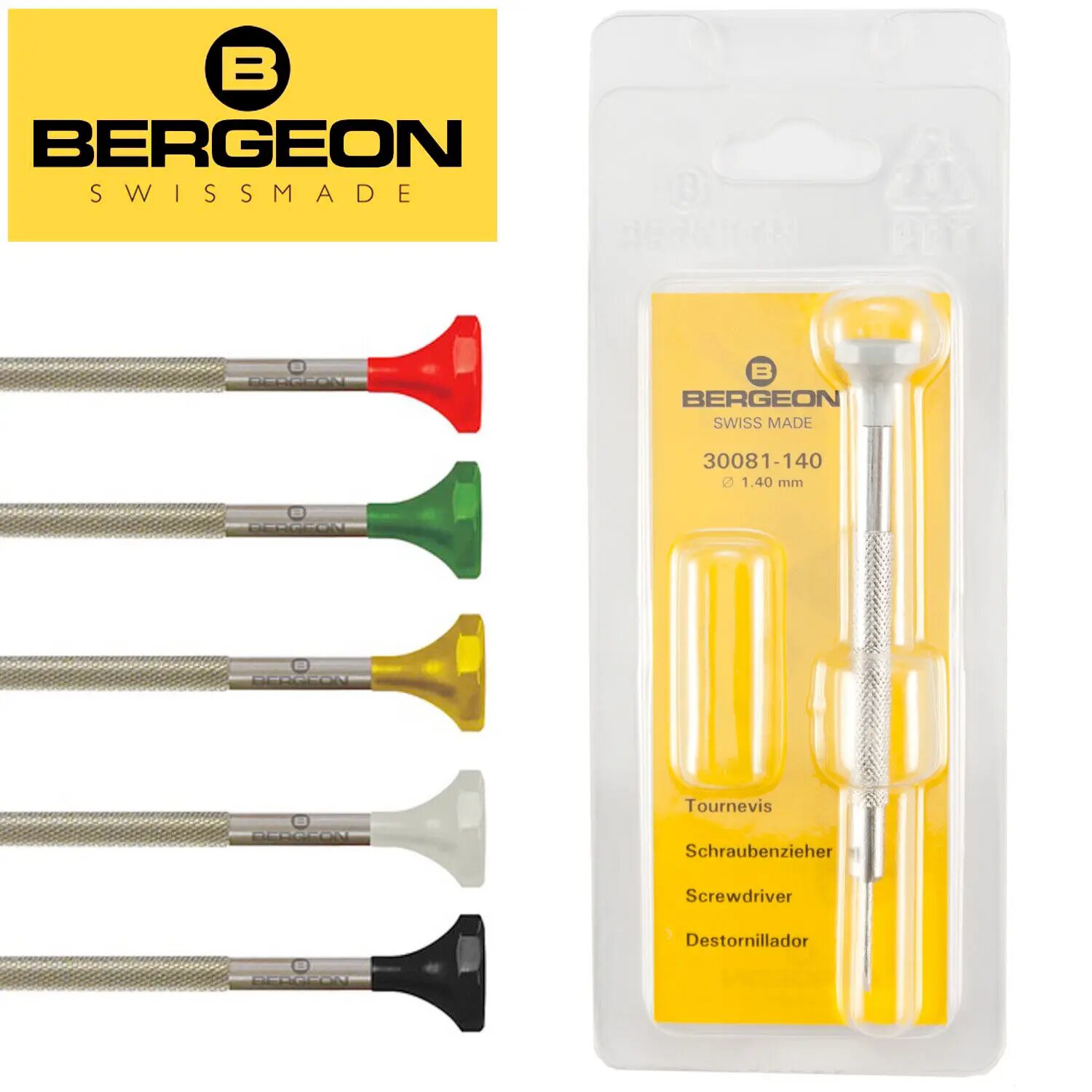 Отвертка BERGEON 30081 плоская 0.6mm