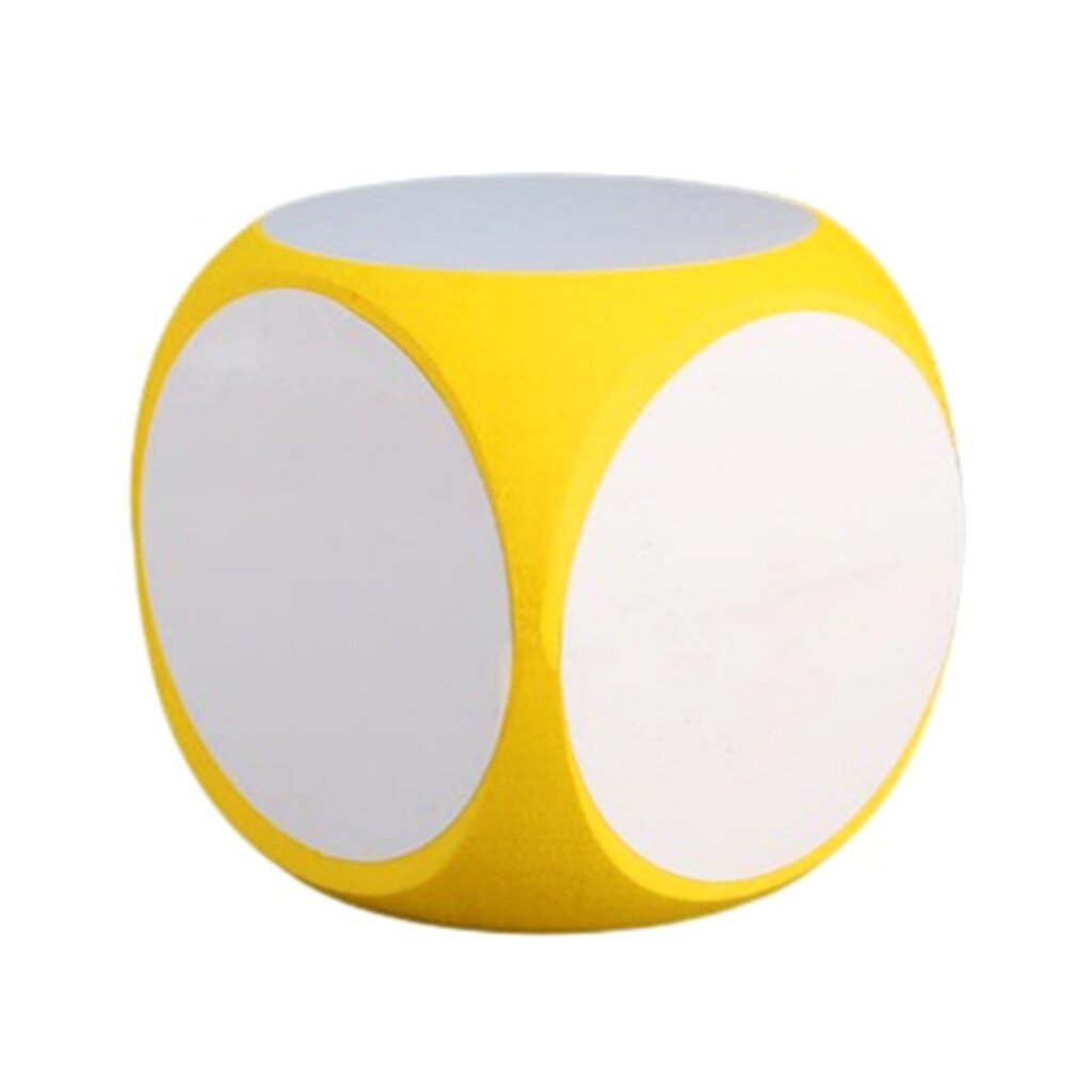 Кубики игральные кости для настольных игр, Учебное пособие для занятий в классе с перезаписываемым решетом для игры в кости-желтое