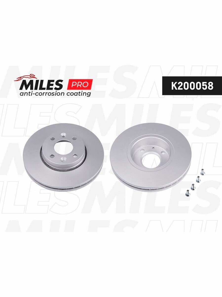 Тормозной диск передний вентилируемый для а/м Dacia Logan, Nissan Micra, Renault Megane, LADA Largus, MILES K200058