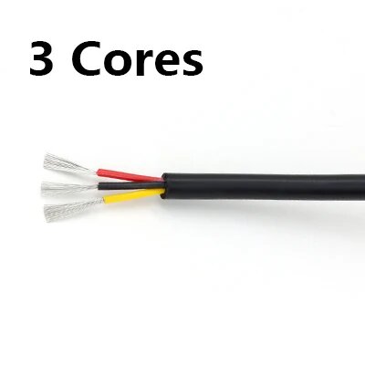 Медный провод UL2464 2-10 жил черный/белый 26AWG, 3 Cores, 1 Meter x White