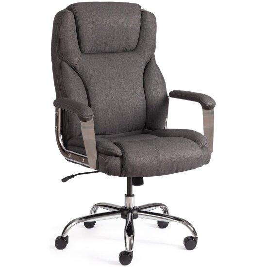 Кресло руководителя Tetchair Appolon ткань, т.-серая