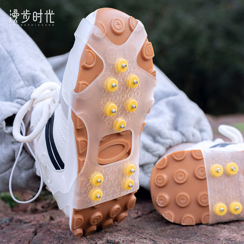 Кошки для обуви "Снегоступы", прозрачные, нескользящие, 10 зубцов, размер L, для 39-42 размера