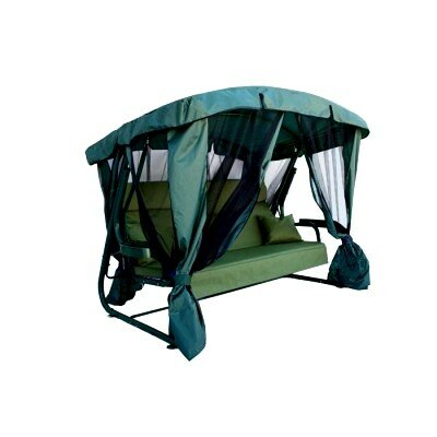 Садовые качели "Ранго Премиум" 3х местные, с москитной сеткой, регулируемая спинка, нагрузка до 350 кг