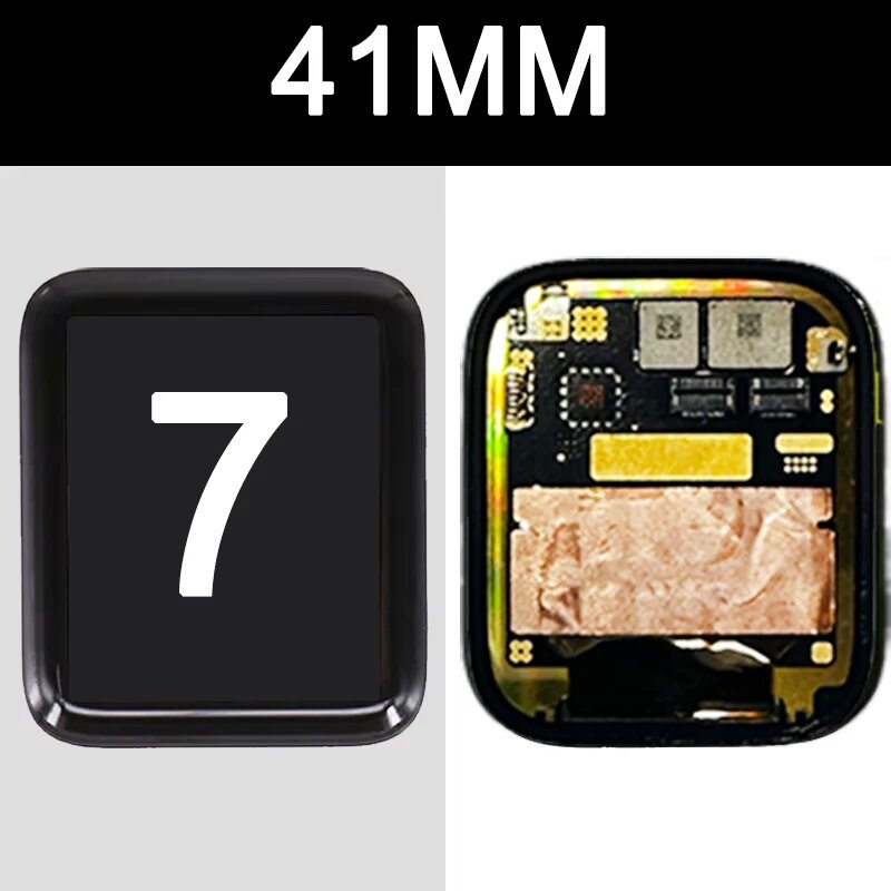 OLED-дисплей для Apple Watch Series 1, 2, 3, 4, 5, 6, SE, 7, сенсорный экран, дигитайзер, комплект для замены iWatch, 38/42/40/44/41/45 мм Series-7-41mm