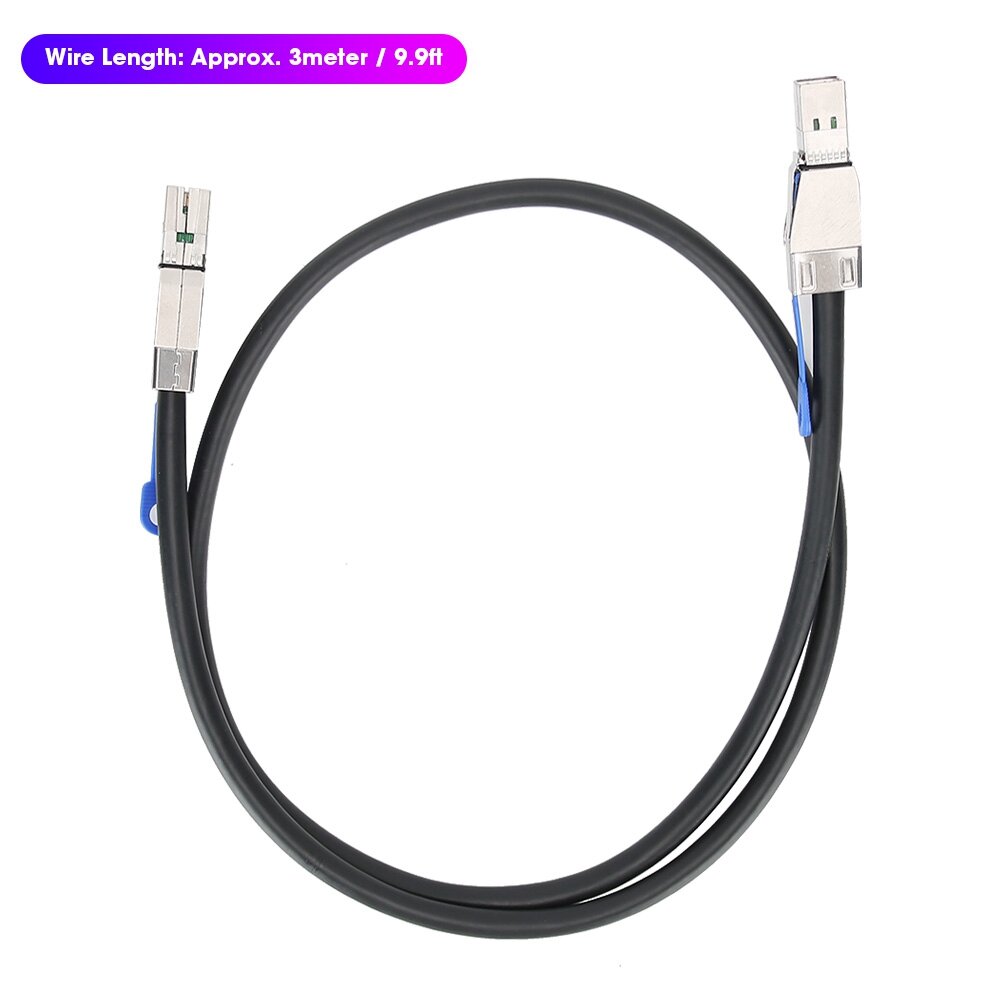 H0503 Data Cable Computer Case Server SFF8644 to HD-8644 Mini Serial Attached SCSI Switch(3 mètres )