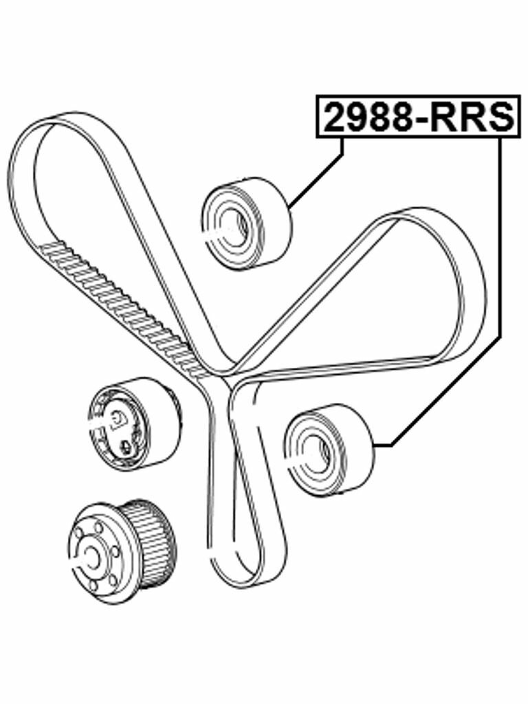 Ролик обводной ремня грм CITROEN, PEUGEOT, LAND ROVER, JAGUAR 2988-RRS FEBEST.
