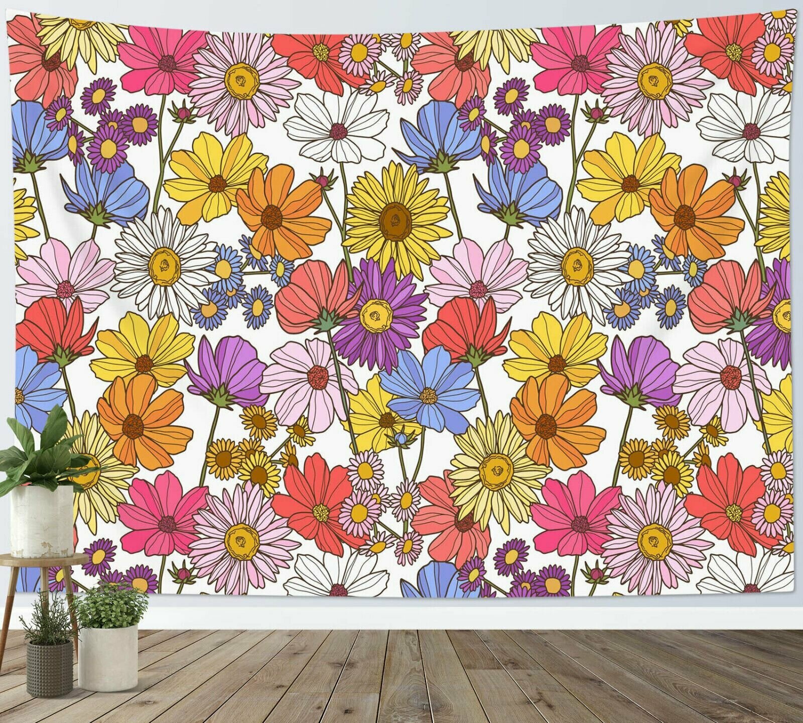 Гобелен коллега по красивому цветку ромашки -jua