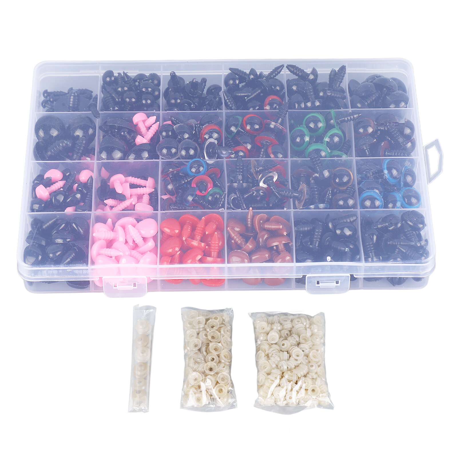 868 шт. Глаза и носы для вязаных игрушек с шайбами, безопасные глазки для кукол