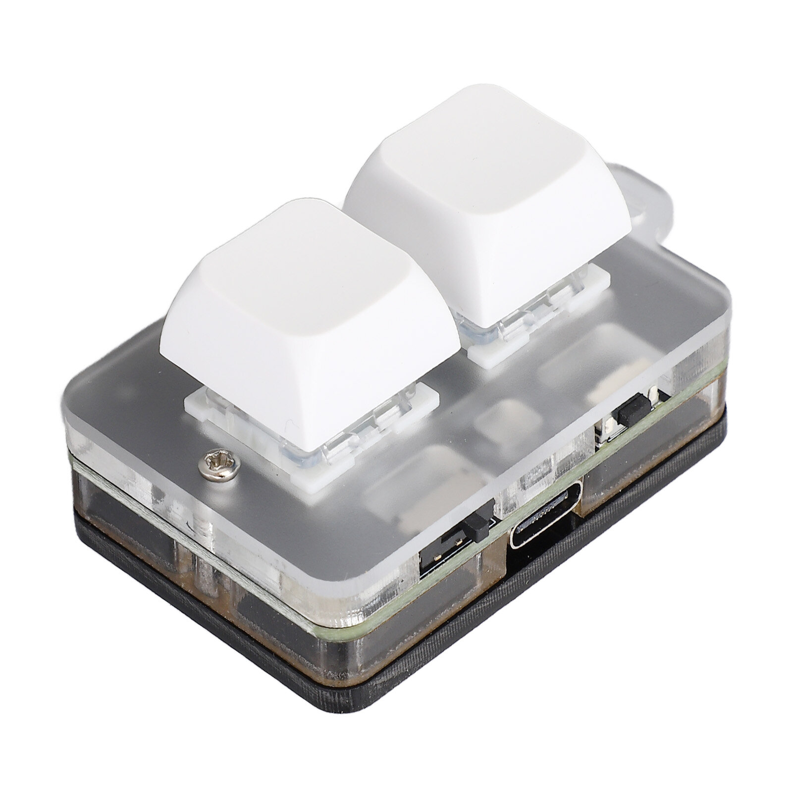 2-клавишная клавиатура USB C проводное подключение Bluetooth с синим переключателем программируемая макрос мини механическая клавиатура с RGB подсветкой