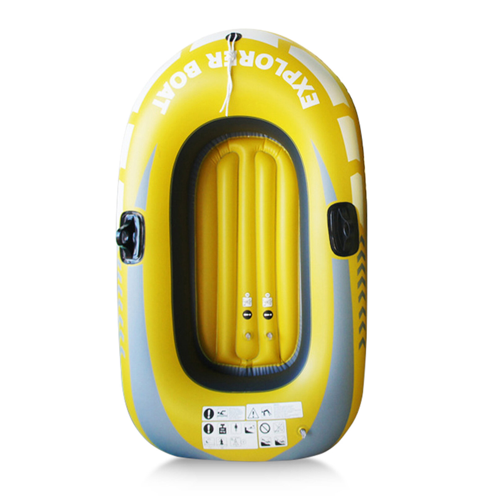 Гибкая лодка для рыбалки Inflatable Boat Summer Boat Canoe Kayak для одного человека, материал PVC, цвет Зеленый / Желтый (выбор), размер S / L (выбор), S для одного взрослого, внешний размер 140*80 см / 55.1*31.5 дюйма, вес продукта 1.17 кг / 2.6