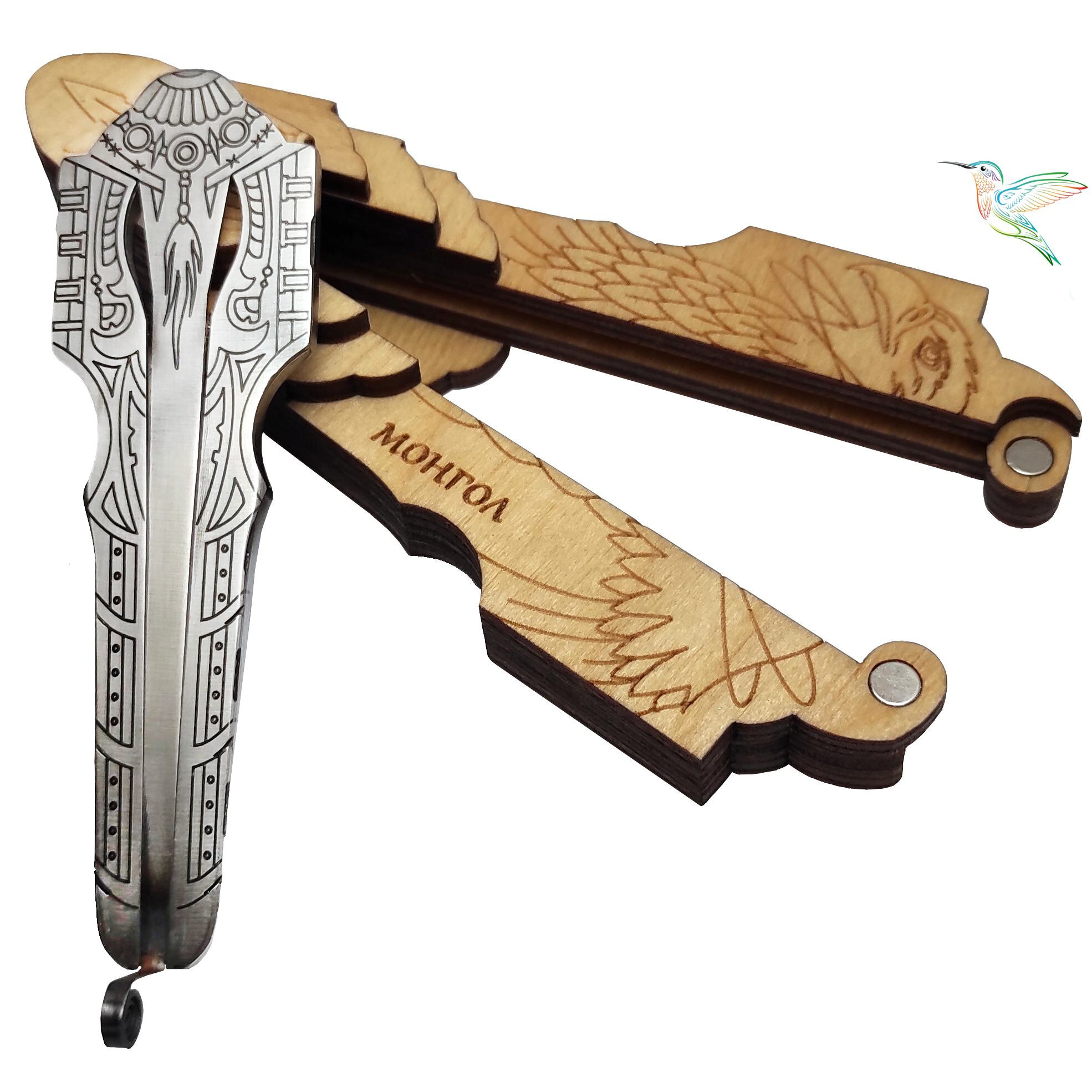 Варган Глазырина "Монгол" с деревянным футляром - музыкальный инструмент для начинающих и профи, великолепный подарок