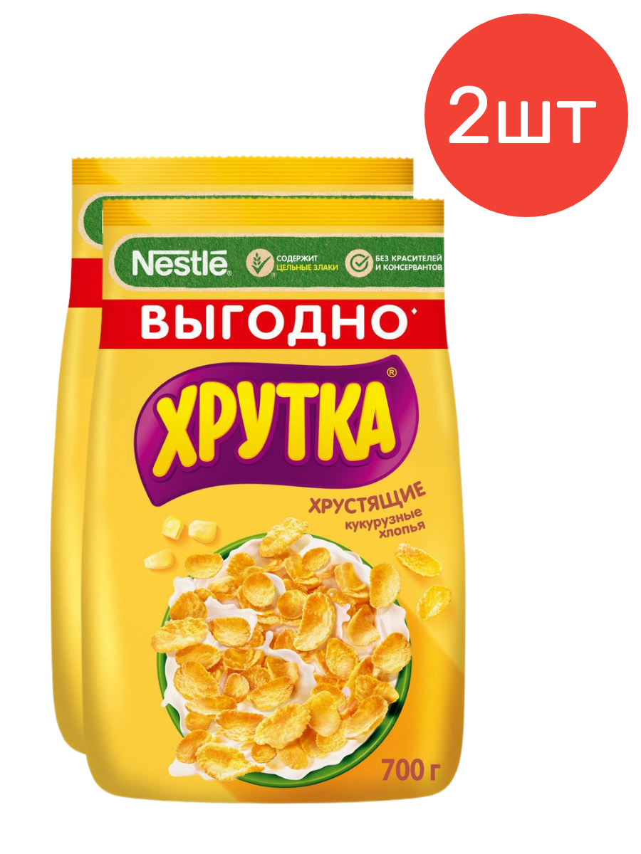 Хлопья хрустящие "хрутка" 700г 2 шт