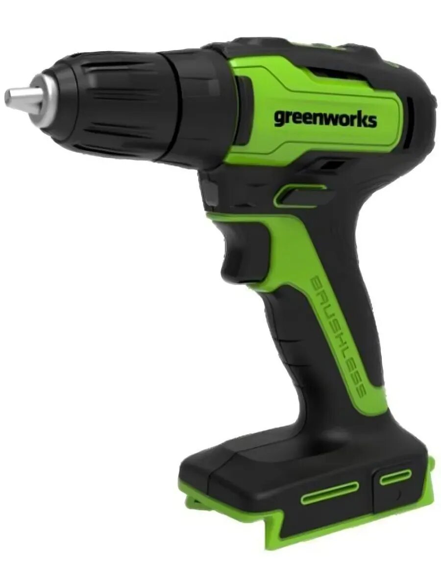 Дрель-шуруповерт Greenworks GD24DD35, патрон: быстрозажимной, питание от аккумулятора Li-Ion 24В (3704007)