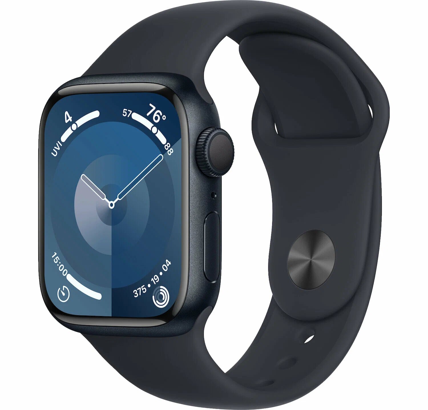 Умные часы Apple Watch Series 9 41 мм Aluminium Case GPS, midnight Sport Band, размер ремешка S/M