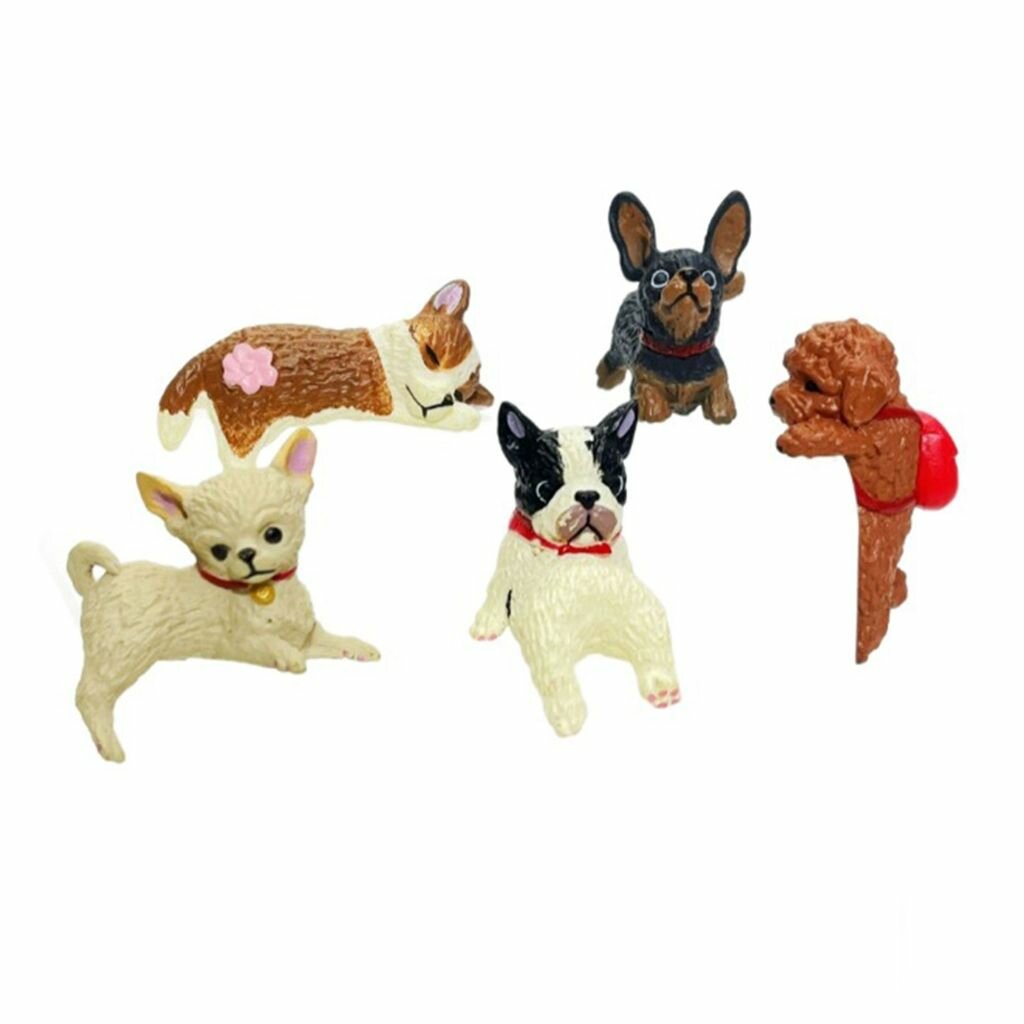 1 набор из 5 декоративных украшений серии edge animal для настольного компьютера-edge dog