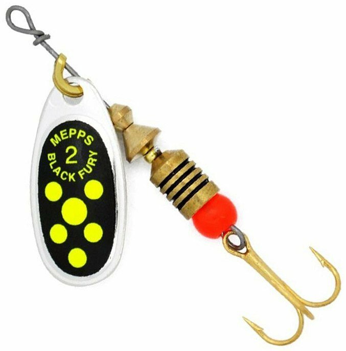 Mepps Black Fury CHART AG №2 блесна Chartreuse серебристый цвет для рыбалки