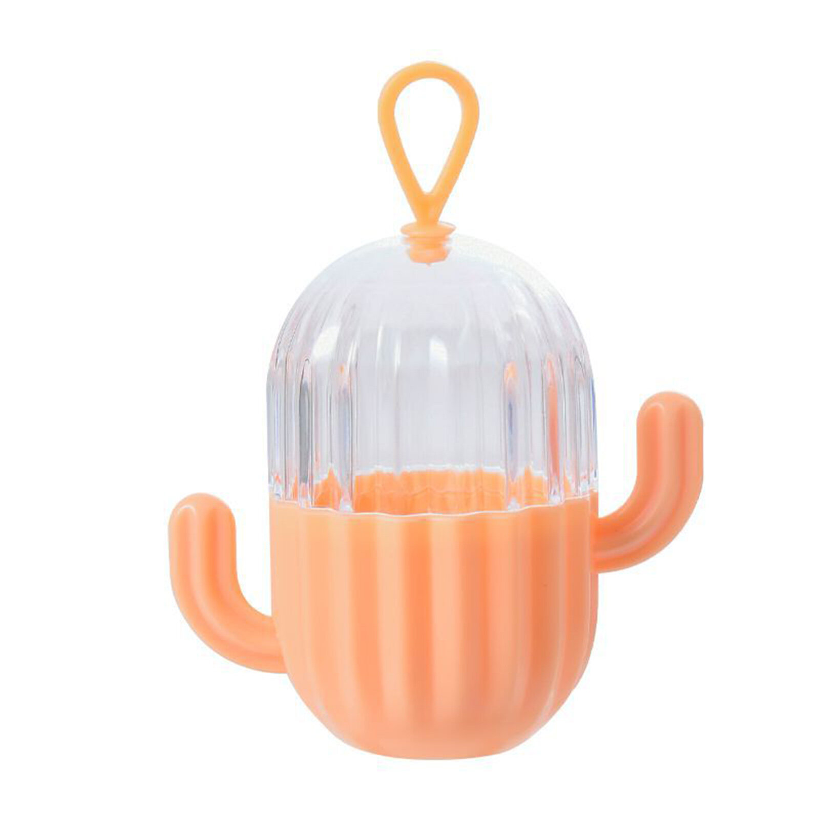 Ящик для хранения спонжей для макияжа, держатель для блендера в форме кактуса, портативный чехол для пудры для путешествий, оранжевый