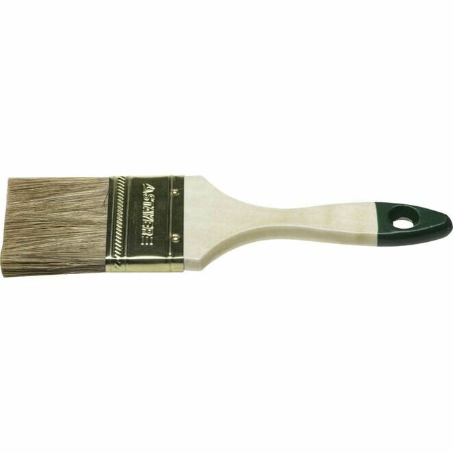 Кисть плоская STAYER "LASUR-STANDARD", смешанная (натуральная и искусственная) щетина, деревянная ручка, 63мм