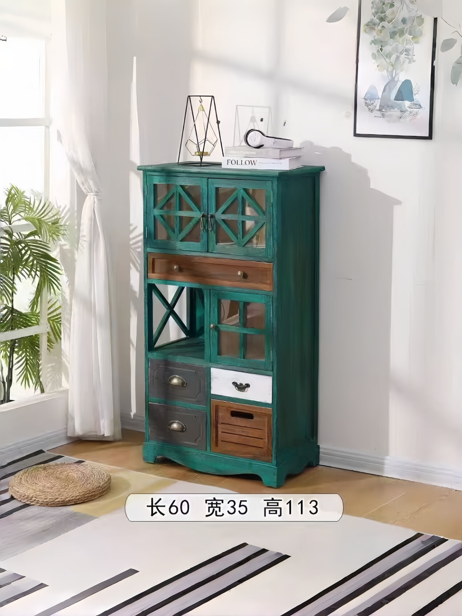 Комод-секретер "Зайчик и другие истории" Дмитрий Мордас, для гостиной, 60 см х 35 см х 113 см