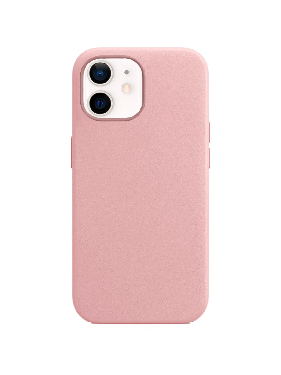 Кожаный чехол Магсейф для iPhone 11 Sand Pink / Leather Case Магсейф для Айфон 11 / Розовый (закрытый низ)