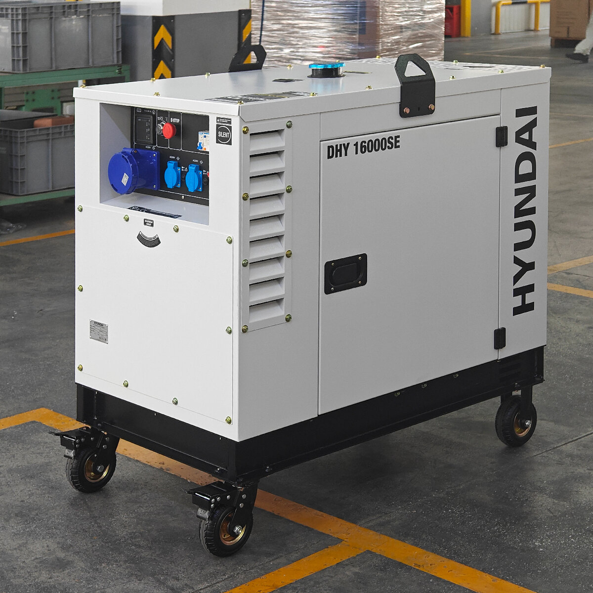 Дизельный генератор Hyundai DHY 16000SE, 13кВт, электростартер, в закрытом шумопоглощающем кожухе