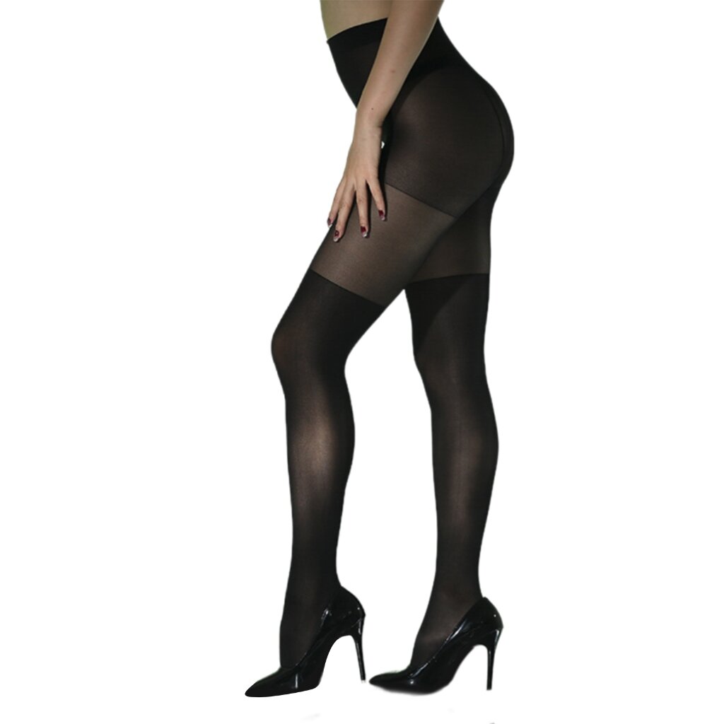 Элегантные черные колготки выше колена для женщин с моделирующим эффектом, колготки с эффектом имитации бедра, высокие колготки для платьев или юбок
