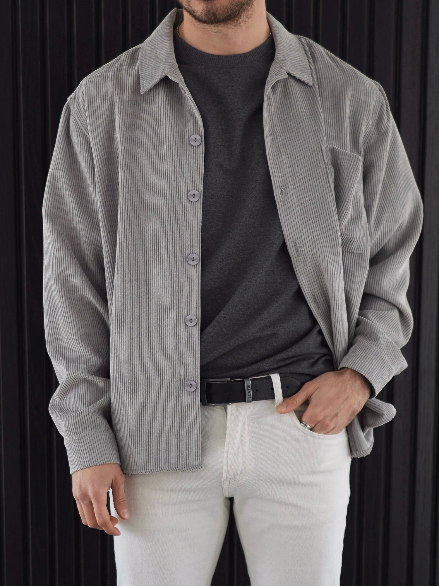 Рубашка вельветовая оверсайз