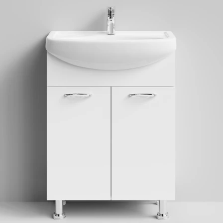 Классик 60 тумба белая+умывальник (рак. Уют60), VOD-OK