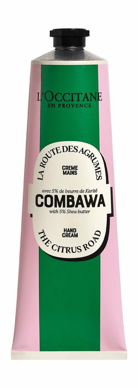 L'Occitane Combawa Hand Cream Питательный крем для рук с маслом ши 5% и ароматом лайма комбава 150мл