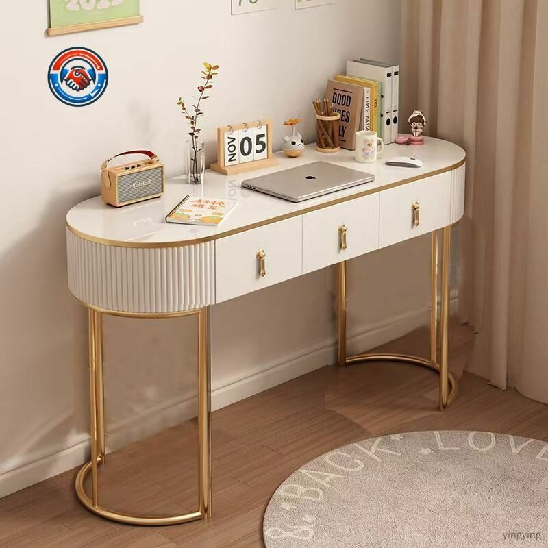 Туалетный столик с зеркалом для спальни, угловой туалетный столик для макияжа и хранения косметики, компактный туалетный столик с ящиками и полками