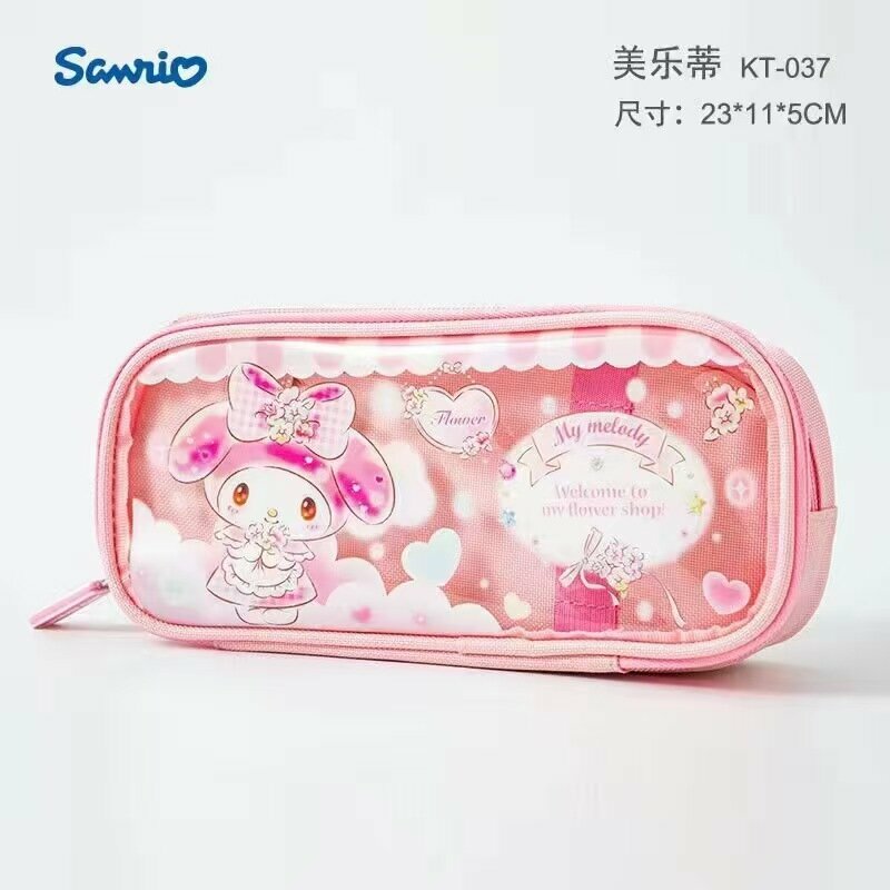 Пенал Hello Kitty Kuromi Sanrio, откидная планка, фиолетовый, для девочек