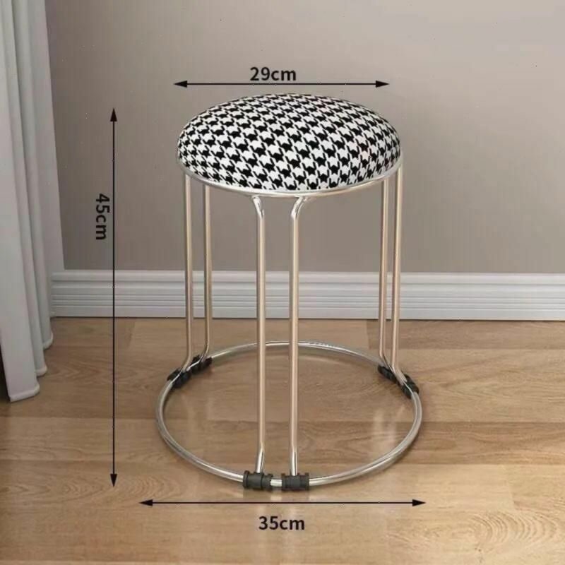 Металлический круглый стул из армированной стали складной для кухни и столовой прочный и устойчивый