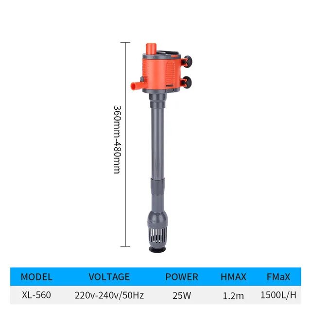 Аквариумный фильтр XL-560, 220v-240v, 25W