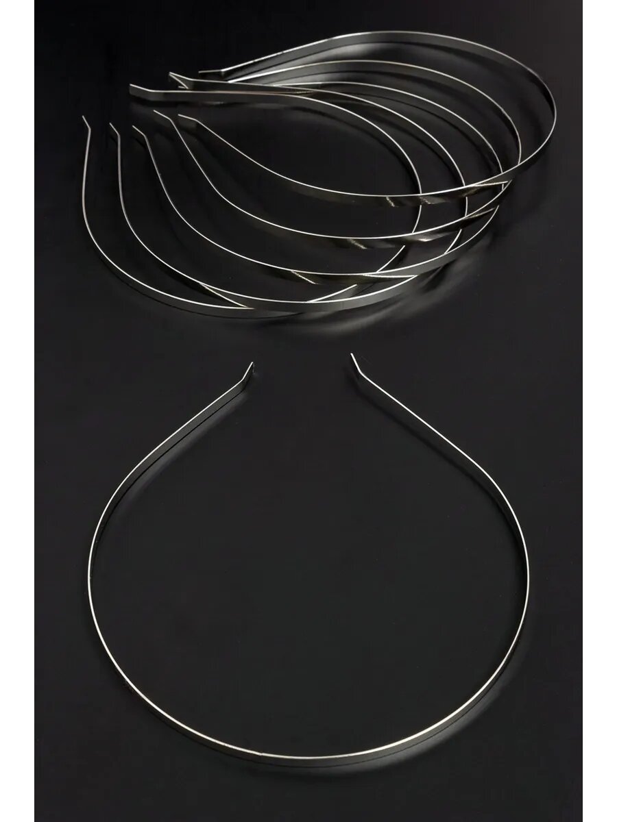 Ободки для волос металл 6мм (5 шт)