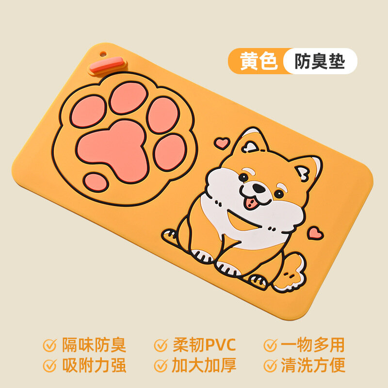 Прямоугольная крышка для сливного отверстия в ванной, защита от запаха, защита от насекомых, кухня, ванная, туалет, милый мультяшный силиконовый стикер для сливного отверстия