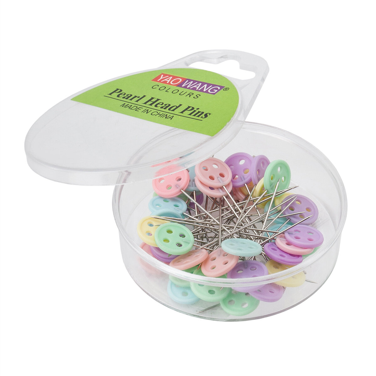 4AL-194 Булавки портновские 5см для квилтинга в футляре, упак/50шт (пуговка)