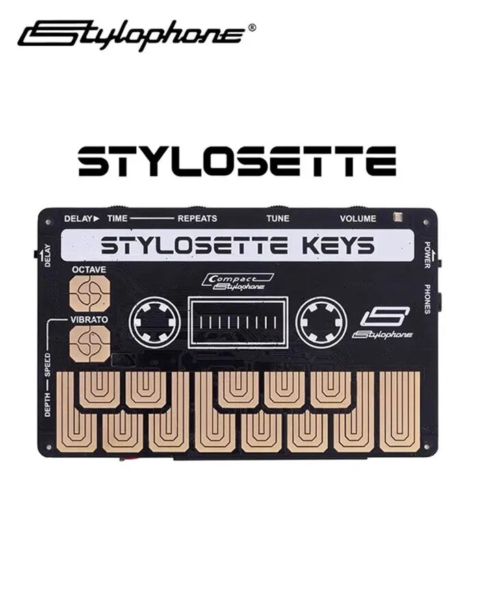 Stylophone Stylosette Мини-аналоговая синтезаторная клавиатура Сенсорные клавиши, встроенный динамик