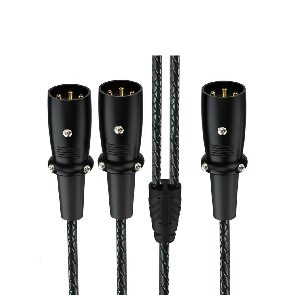 Разветвитель 3Pin, 1 мужской на 2 мужских, для микрофона, Прямая головка 2 stra